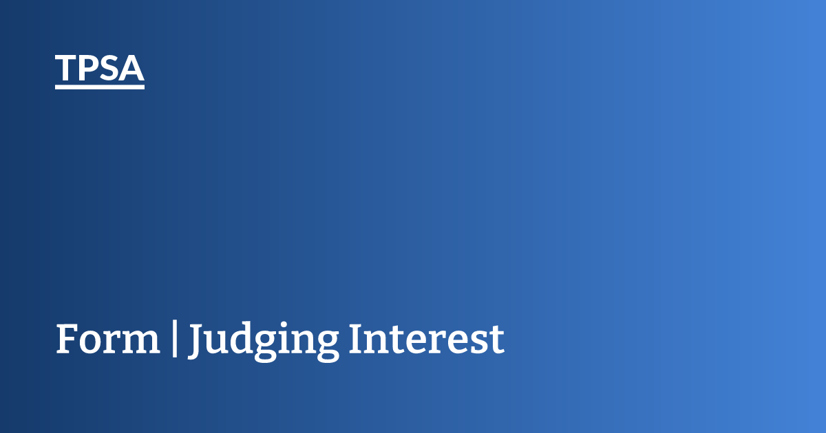 Form | Judging Interest