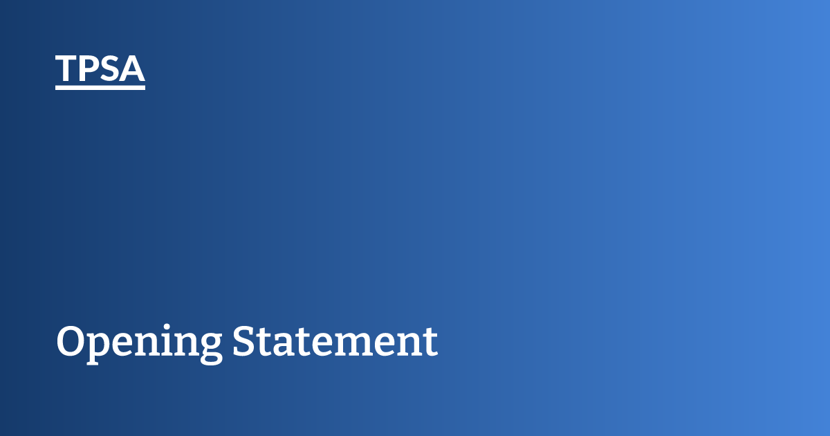 TPSA Opening Statement