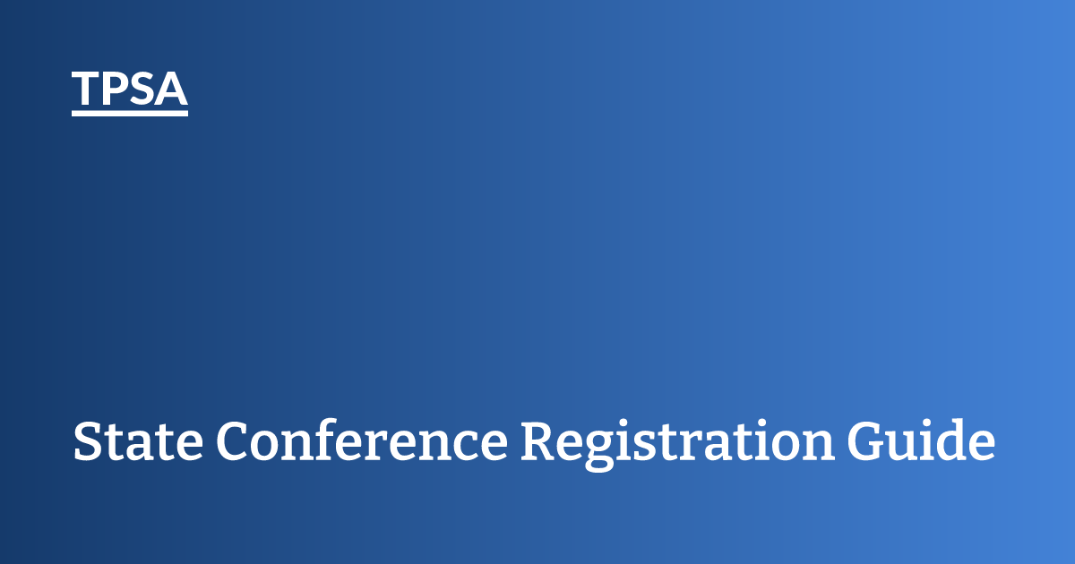 State Conference Registration Guide